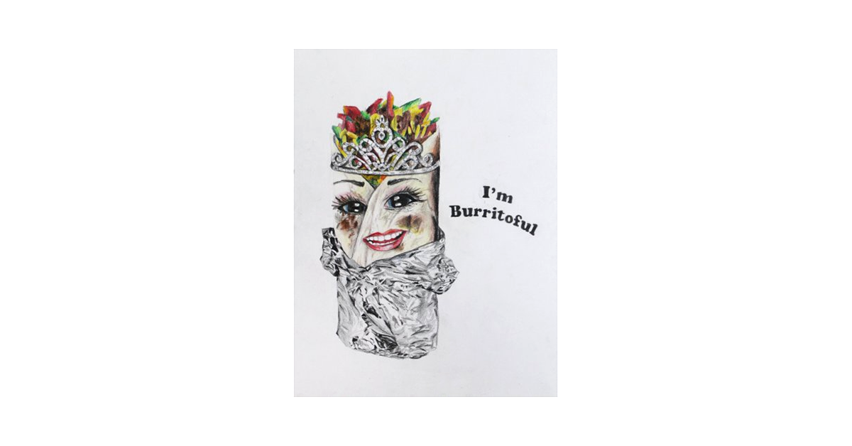 Burrito Queen framed drawing | drunkMall
