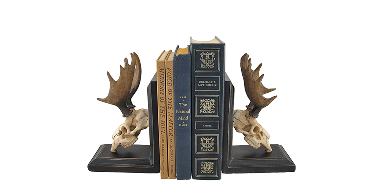 Moose Skull Bookends | drunkMall