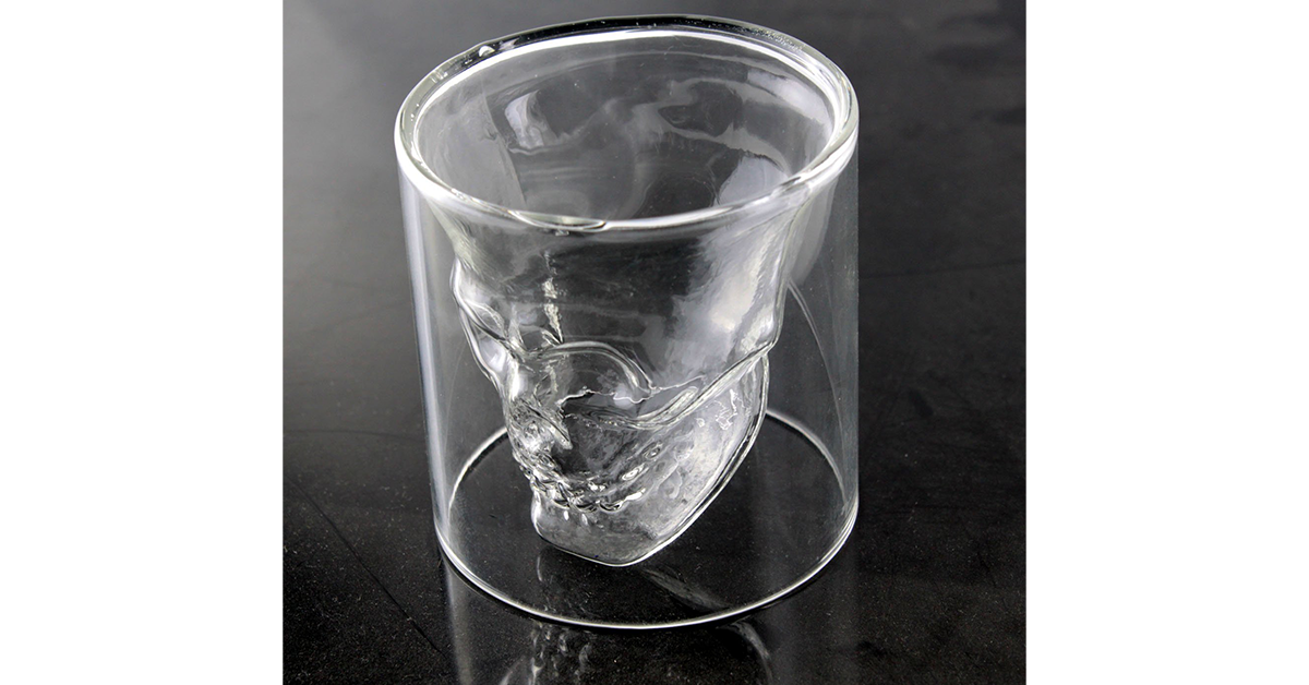 Translucent Skull Shot Glass | drunkMall