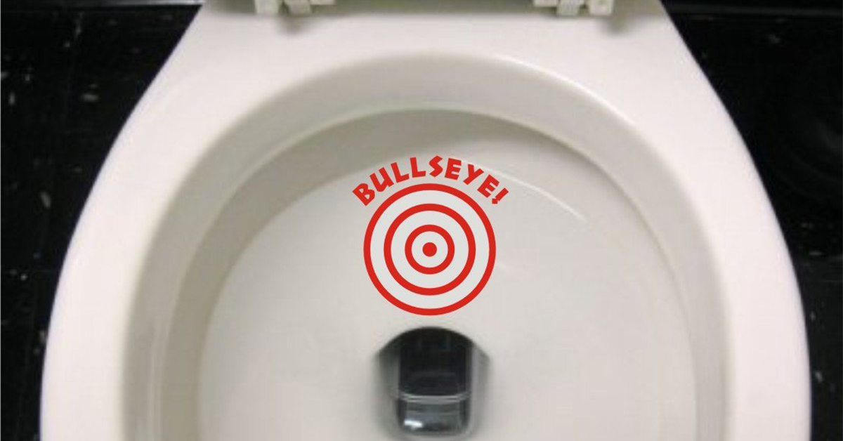 Toilet Target Sticker | drunkMall