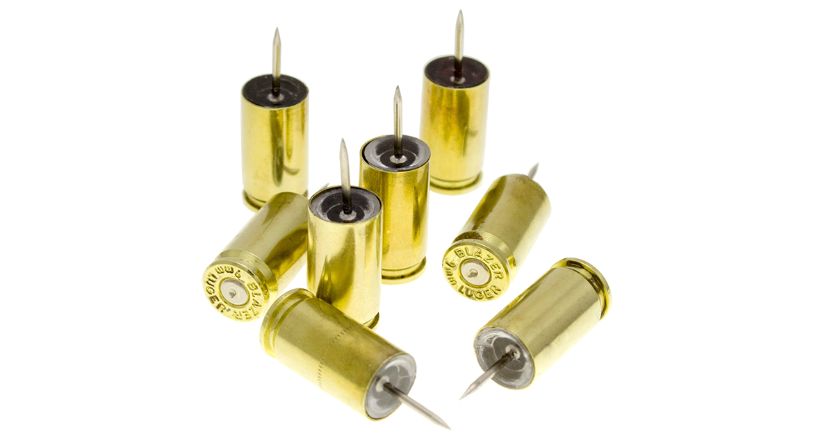 Bullet Casing Push Pins | drunkMall