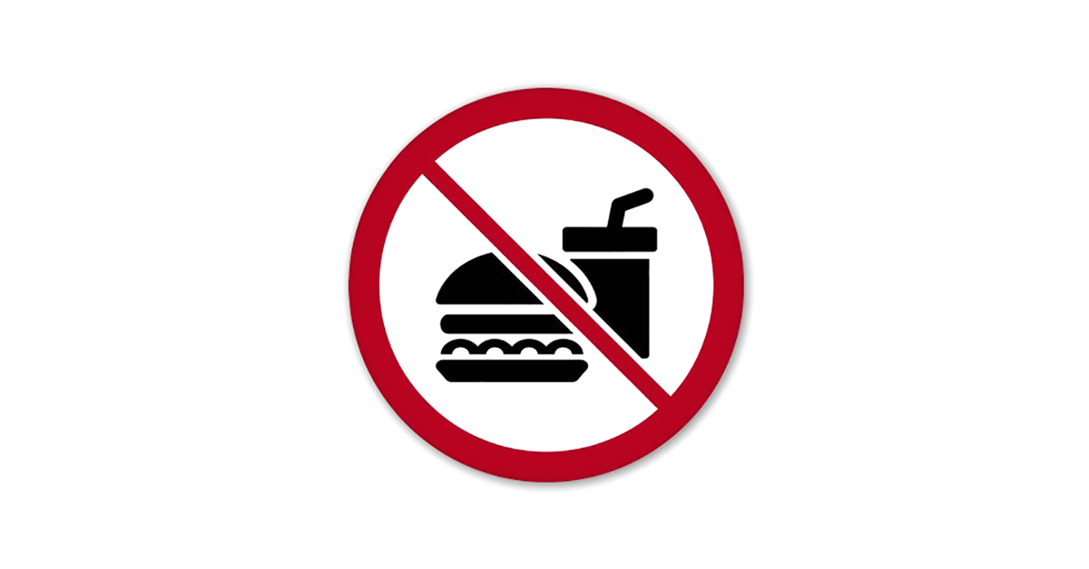 No Food or Drinks Sticker | drunkMall