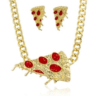 Pizza Bling Jewelry Set | drunkMall